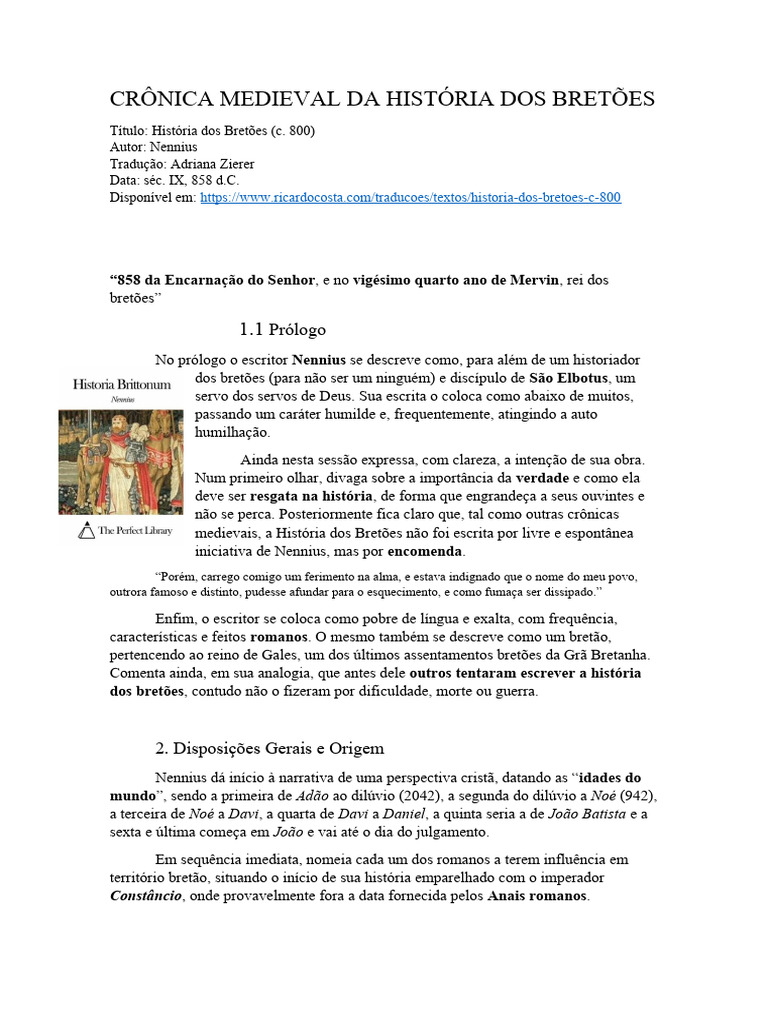 História Dos Bretões | PDF | Roma Antiga