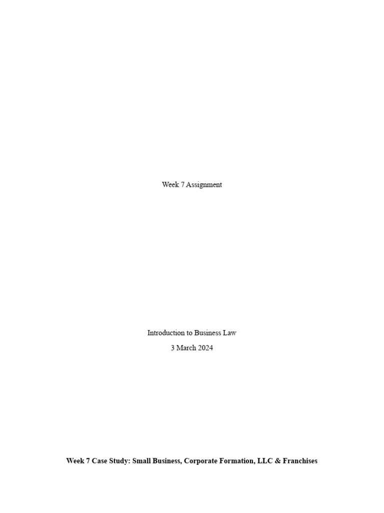 Week7 Assignment | PDF | Legal Liability | Intellectual Property Week7 Assignment | PDF | Legal Liability | Intellectual Property