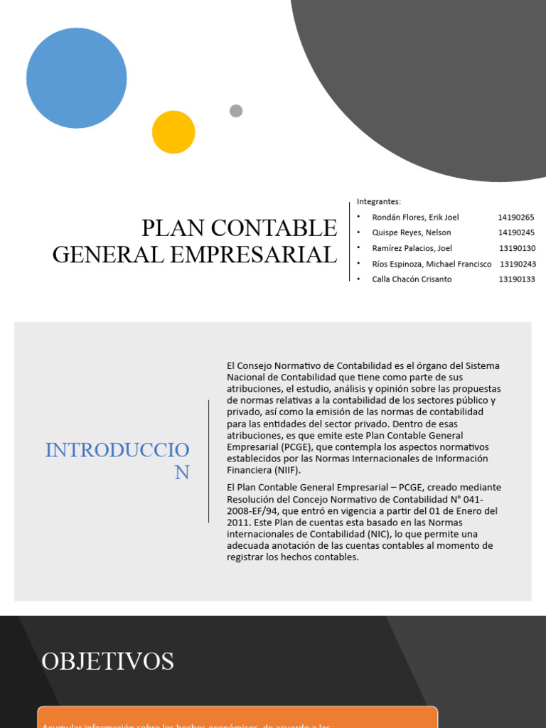 Plan Contable General Empresarial Dinámica | PDF | Estado financiero | Contabilidad