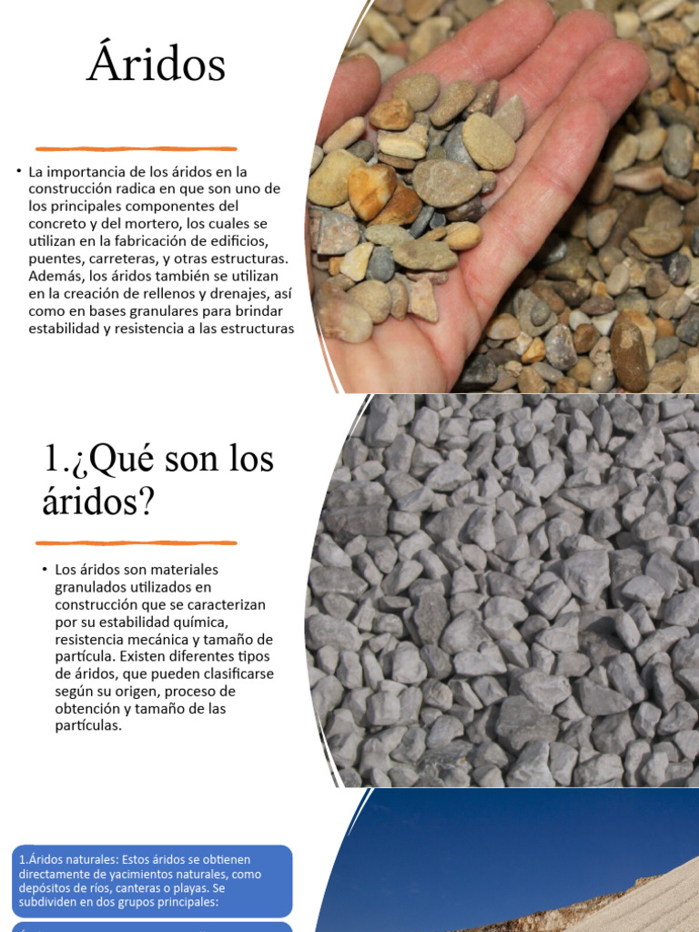 Clasificación y tipos de áridos en construcción | PDF | Hormigón ...
