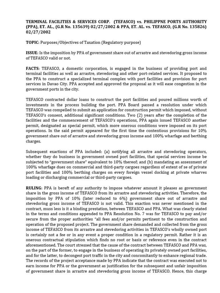 I5 - TEFASCO-vs.-PPA | PDF | Government | Private Law