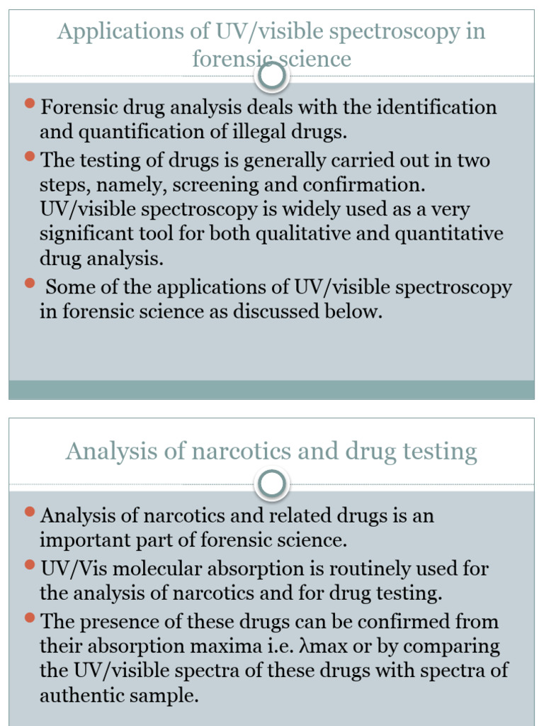 Applications of UV | PDF | Ultraviolet–Visible Spectroscopy | Spectroscopy