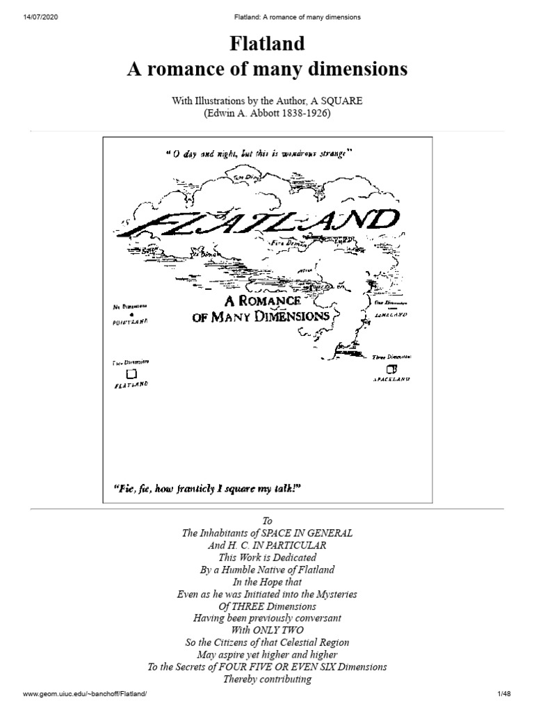 Flatland - A Romance of Many Dimensions | PDF | Flatland | Triangle