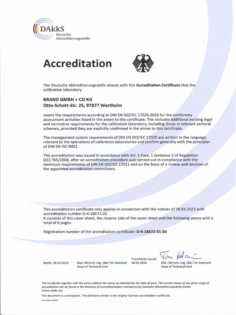 DAkkS Accreditation EN | PDF