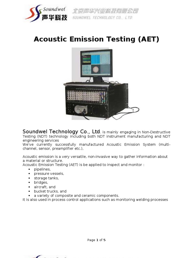 Acoustic Emission Testing Guide | PDF | Nondestructive Testing ...