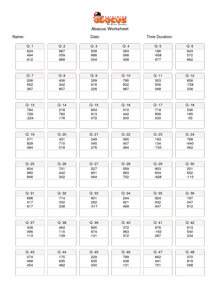 Addition Subtraction 200 | PDF