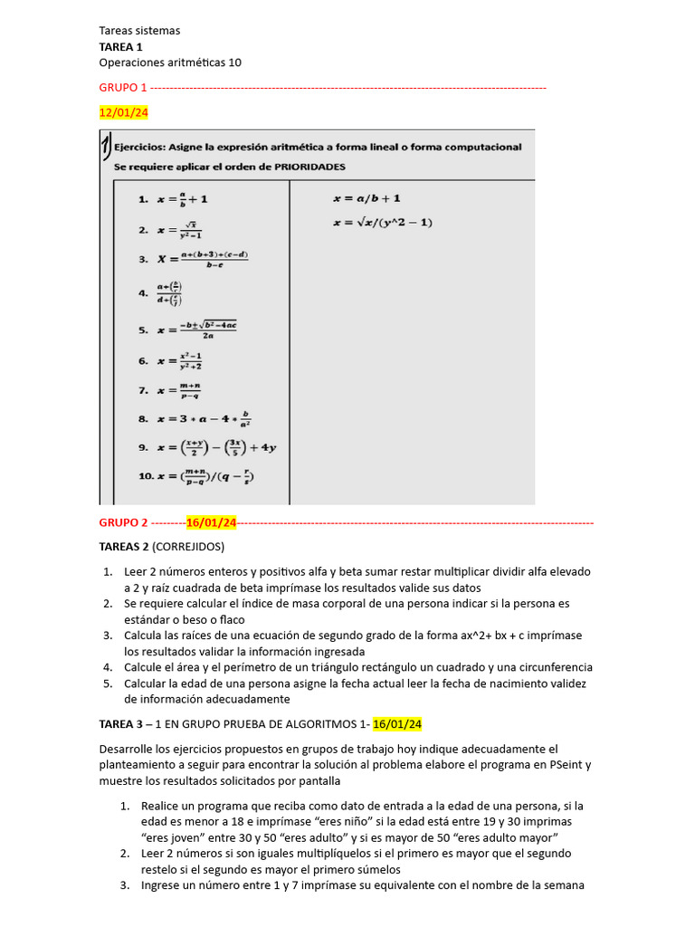 Programación y Algoritmos en PSeint | PDF | Multiplicación | Triángulo