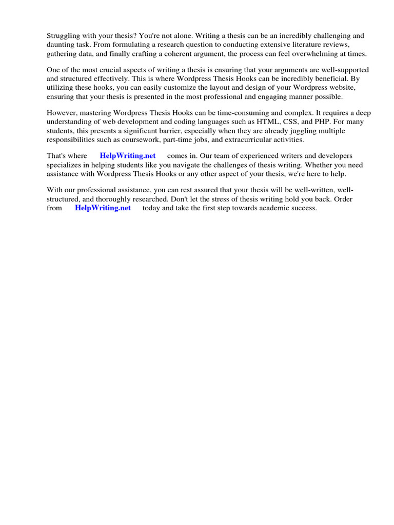 Wordpress Thesis Hooks | PDF | Word Press | Essays