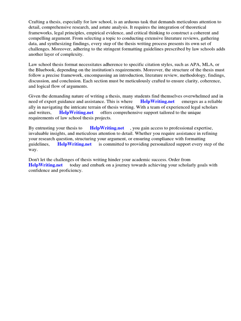 Law School Thesis Format | PDF | Thesis | Essays