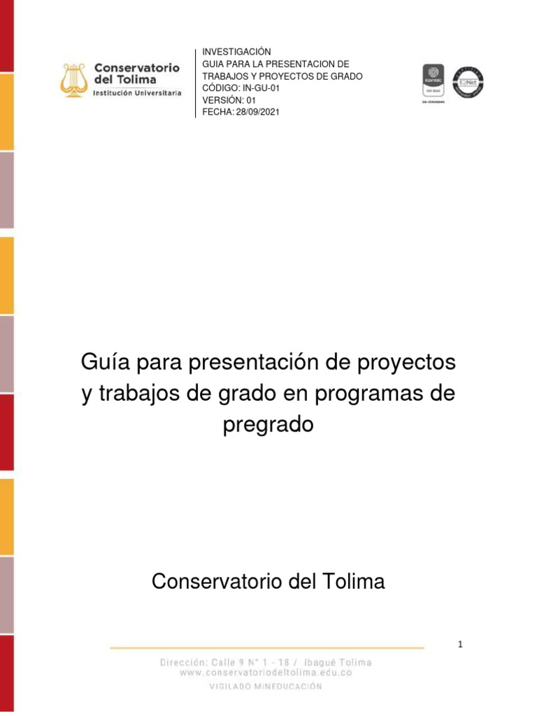 Guia para Presentacion de Trabajos de Grado 2021 Corregido | PDF | Bibliografía