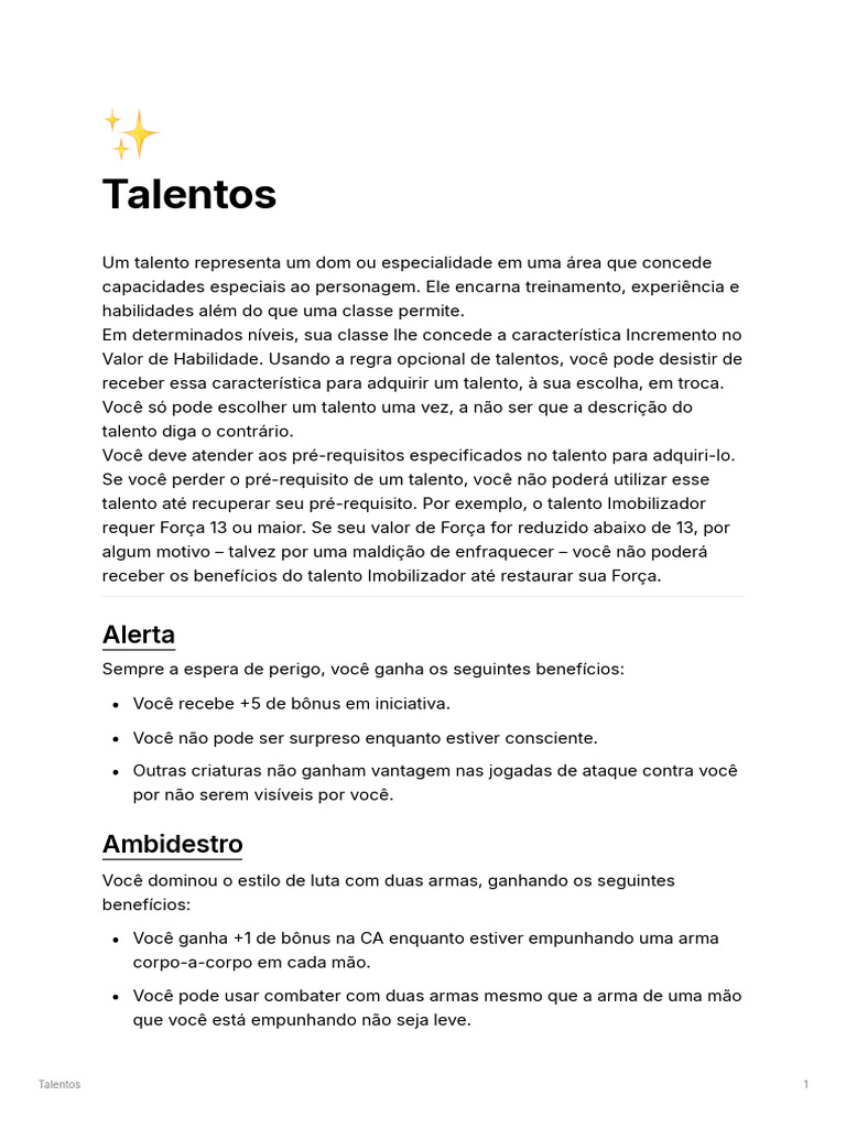 Talentos | PDF