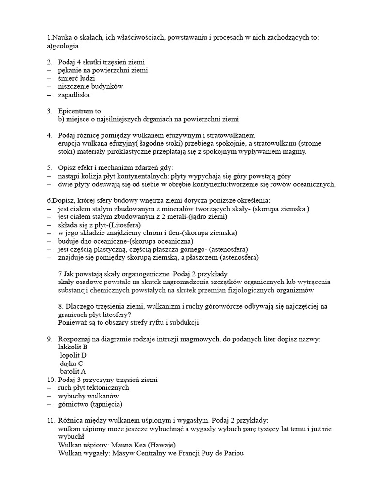 Litosfera-Procesy Wewnętrzne | PDF