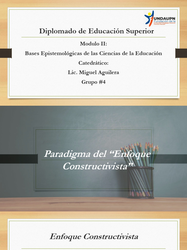 Enfoque Constructivista | PDF | Constructivismo (filosofía de la educación) | Aprendizaje