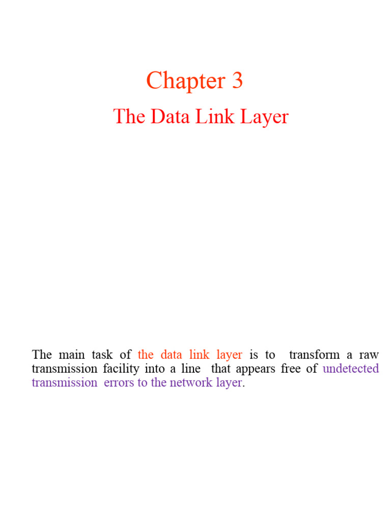 Chapter-3-2022 | PDF | Error Detection And Correction | Computer Network