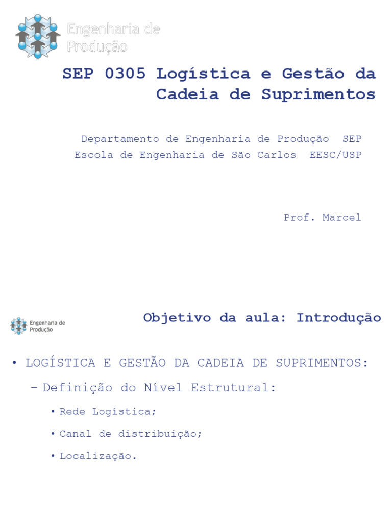 2020aula Cdist Rede Localiz | PDF | Logística | Cadeia de suprimentos