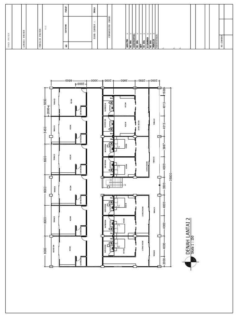 Denah Hotel LT 2 | PDF | Home | Room