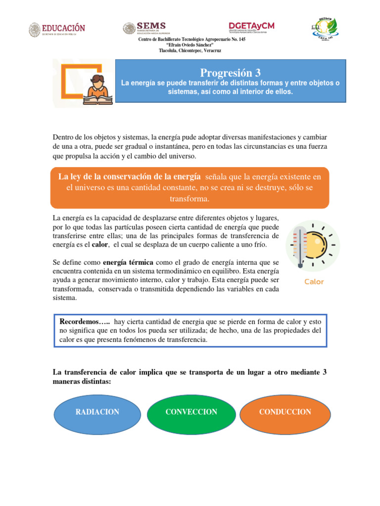 p3_ Transferencia de Energía | PDF | Calor | Convección