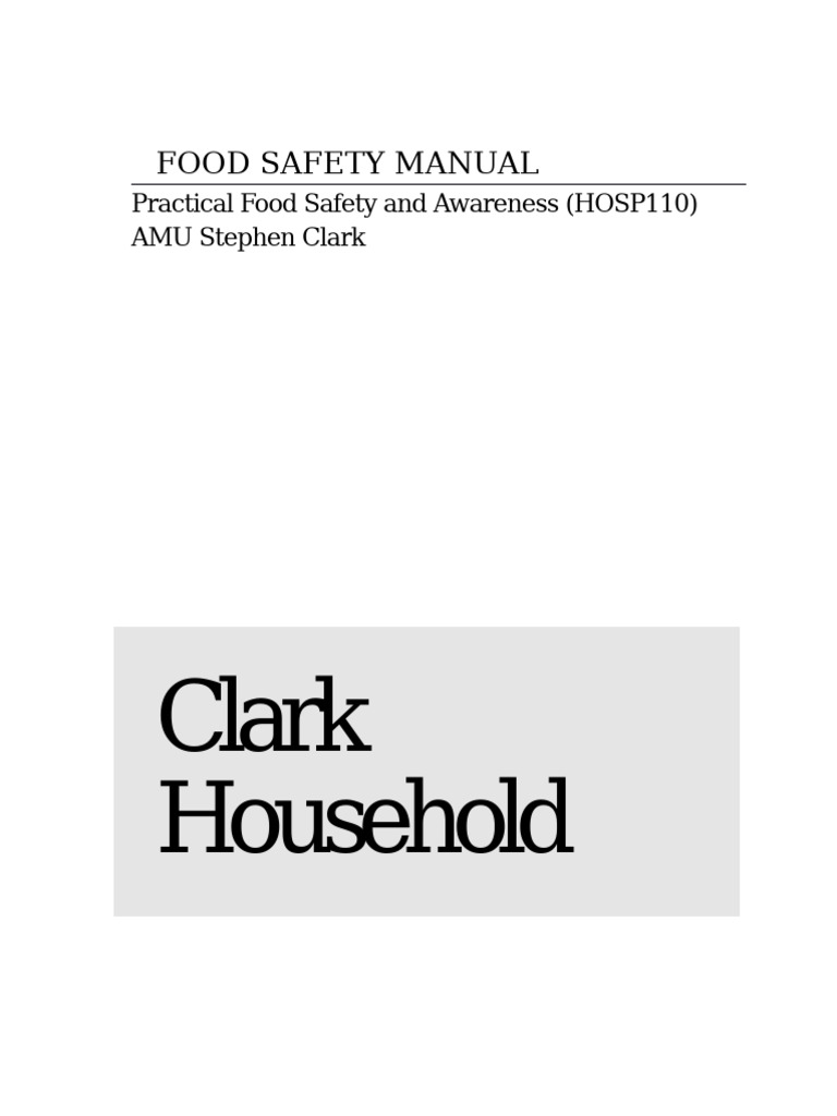 FSS Rules for Household Food Safety | PDF | Foodborne Illness | Food Safety