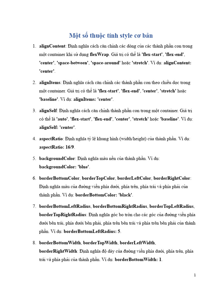 Component and Style | PDF