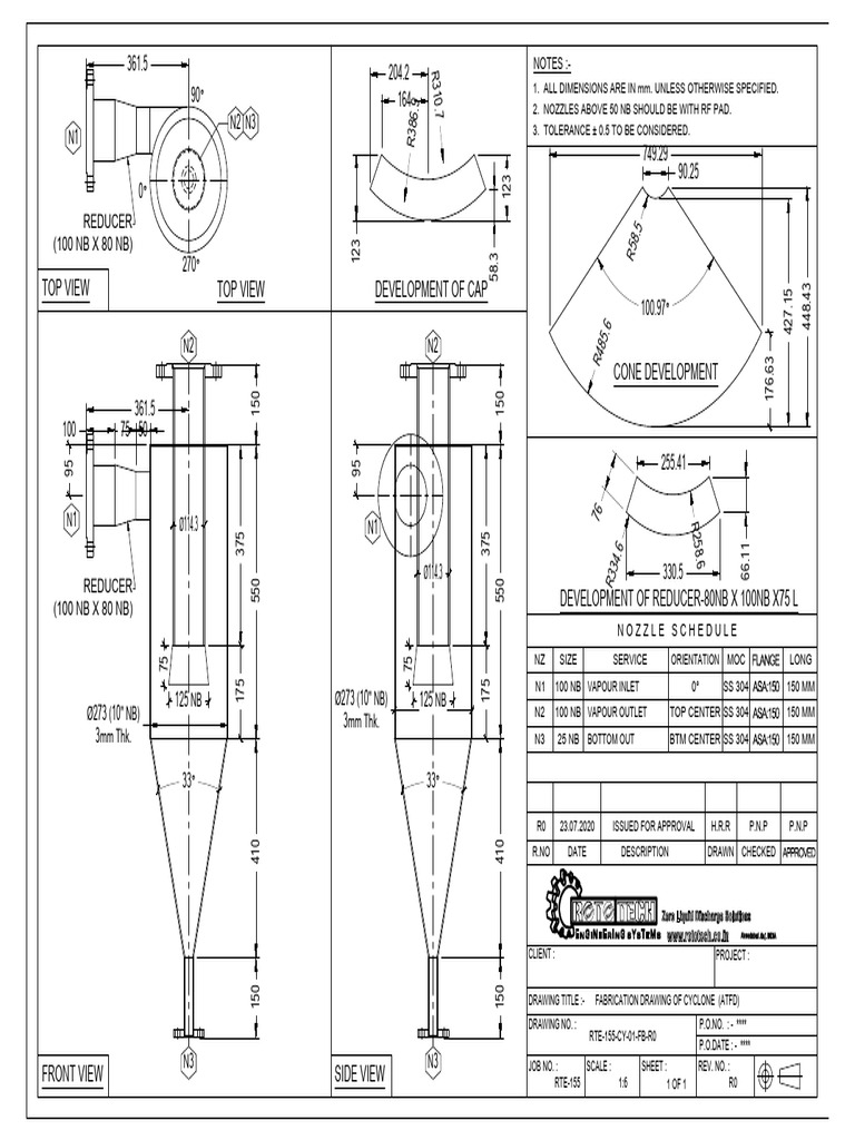 6-8m2-Cyclone Drawing | PDF
