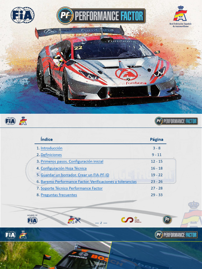 Web - Guia Performance Factor | PDF | Carrera de autos | Coche