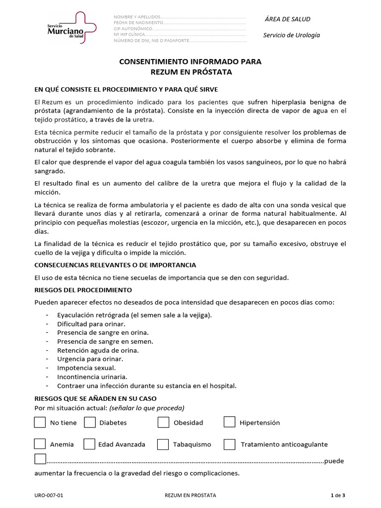 Rezum en Próstata | PDF