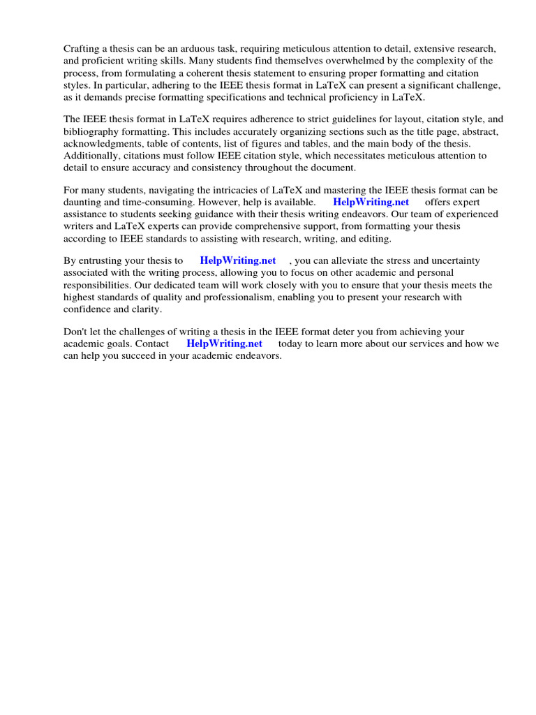 Ieee Thesis Format Latex | PDF | Thesis | Page Layout