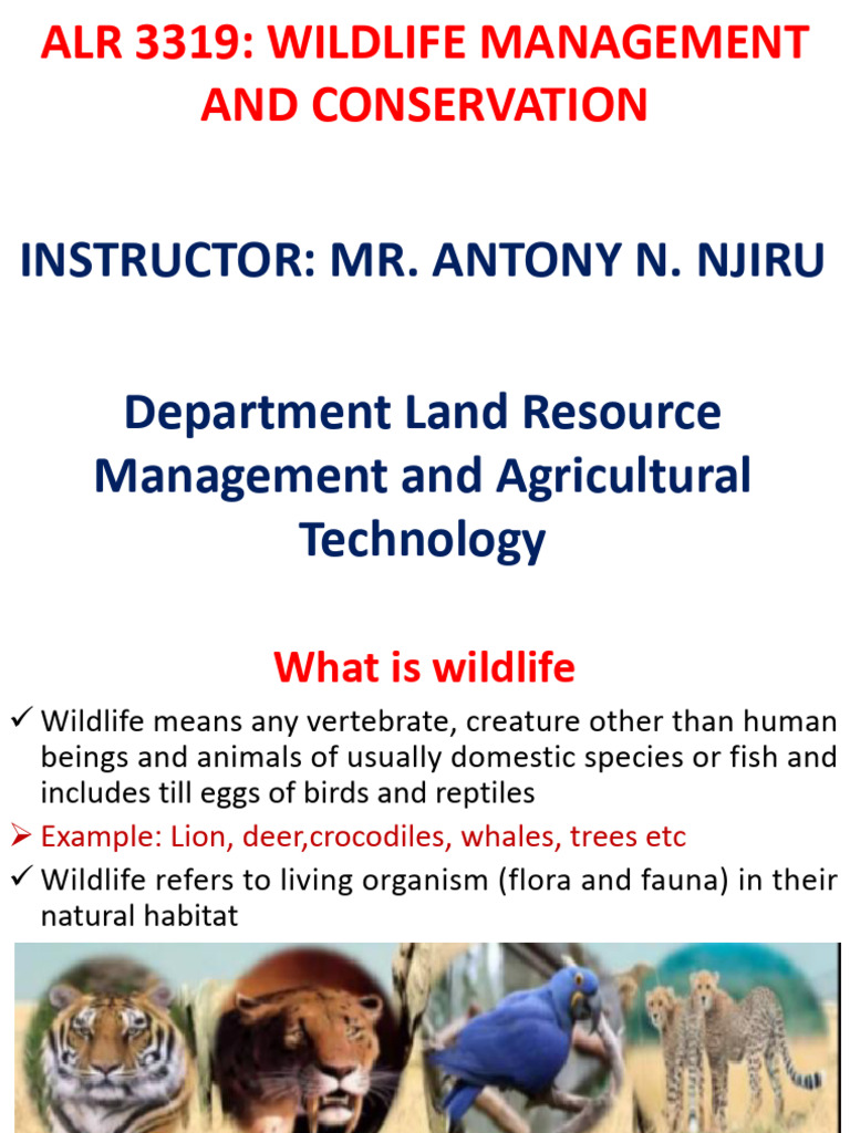 Wildlife Management & Conservation | PDF | Sustainability ...
