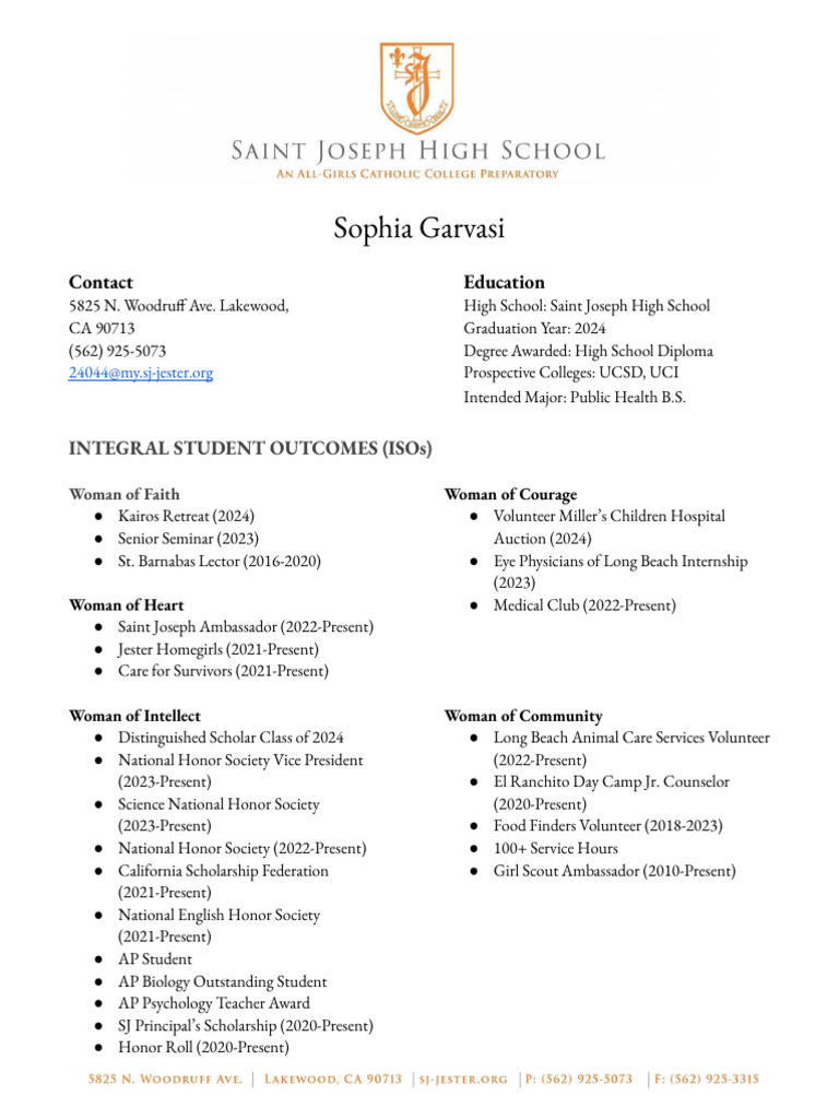 High School Achiever's Profile | PDF