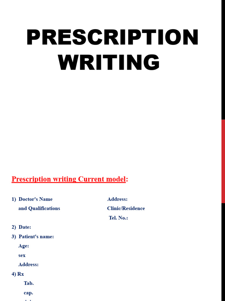 Prescription Writing | PDF | Medical Prescription | Myocardial Infarction