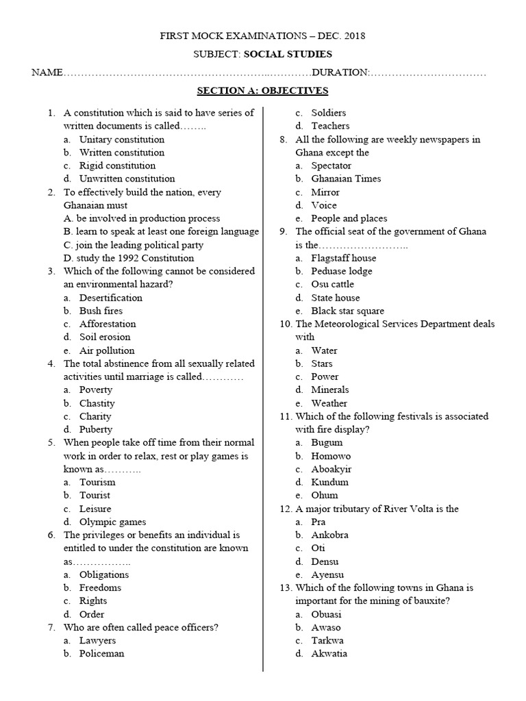 SOCIAL-JHS-3 | PDF | Ghana | Citizenship