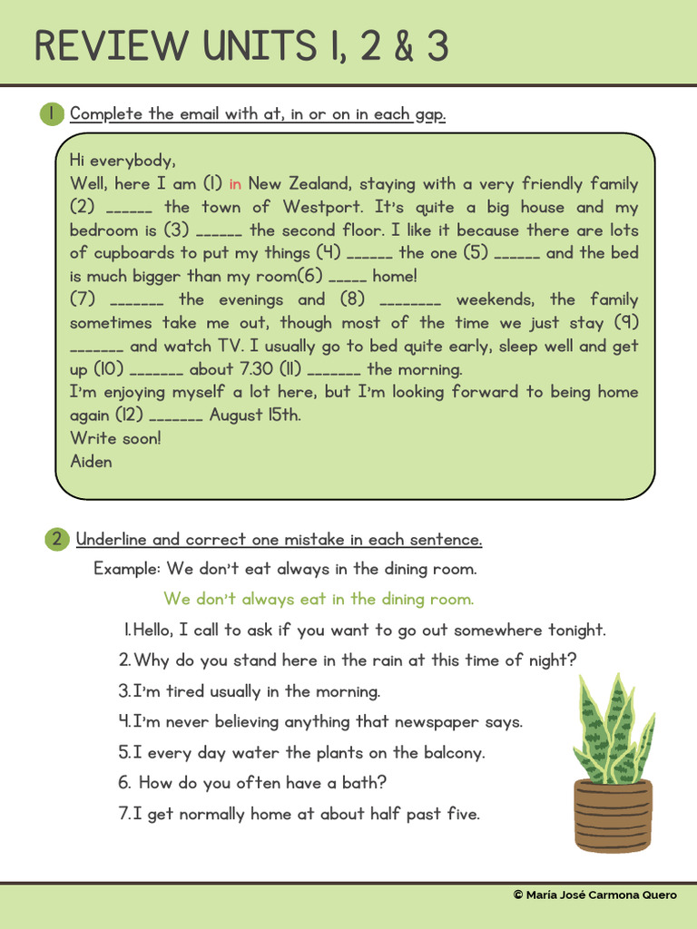 Review Units 1, 2 & 3 | PDF