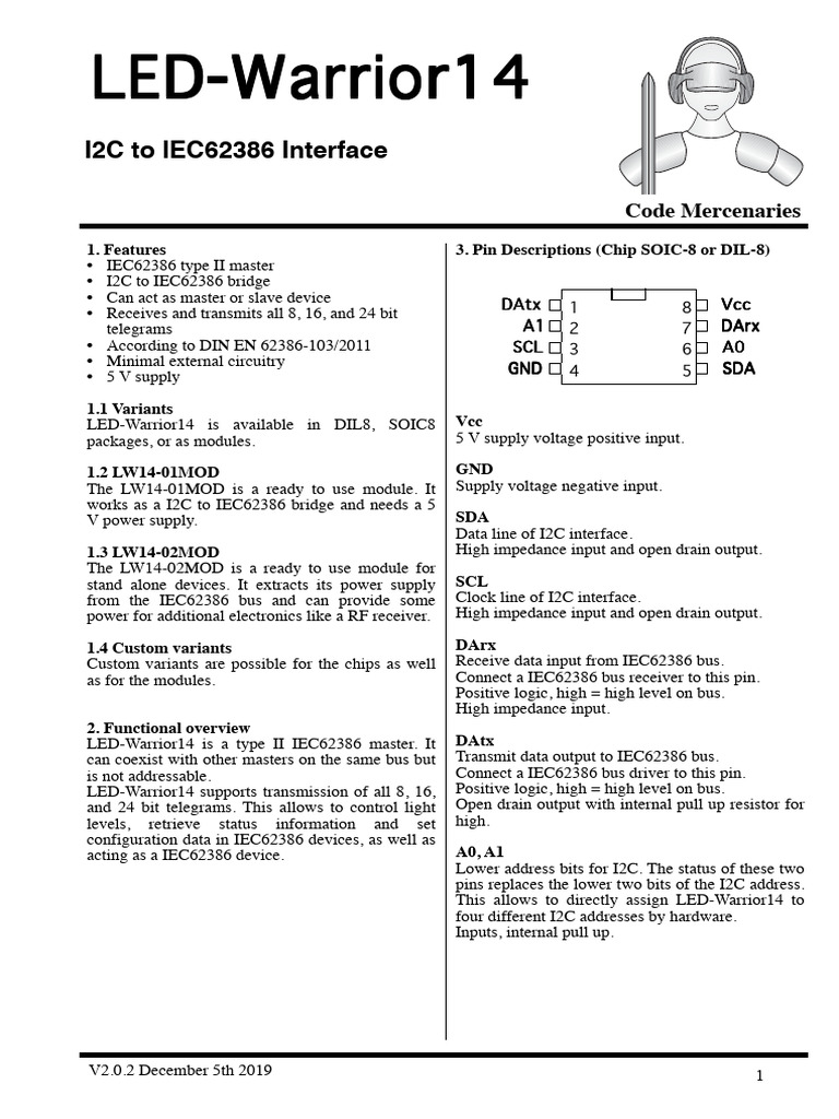 I2c To Dali | PDF | Telecommunications | Electrical Engineering