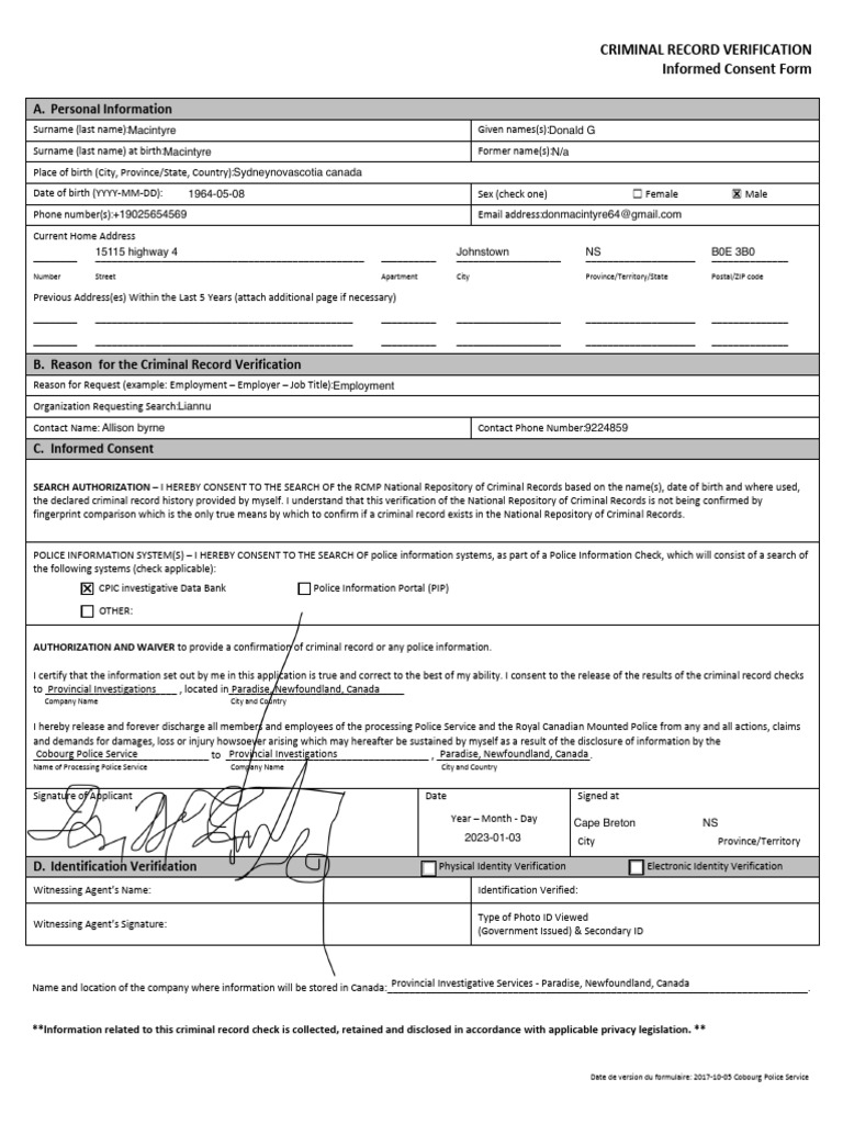 Consent Form DMI | Download Free PDF | Criminal Record | Identity Document