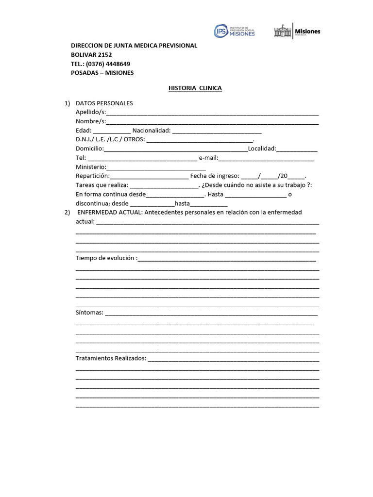 FORMULARIO-JUNTA-MEDICA | PDF