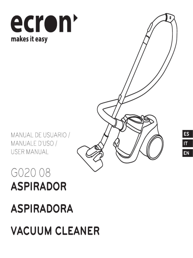 Manual G020 08 ASPIRADOR ECRON | PDF