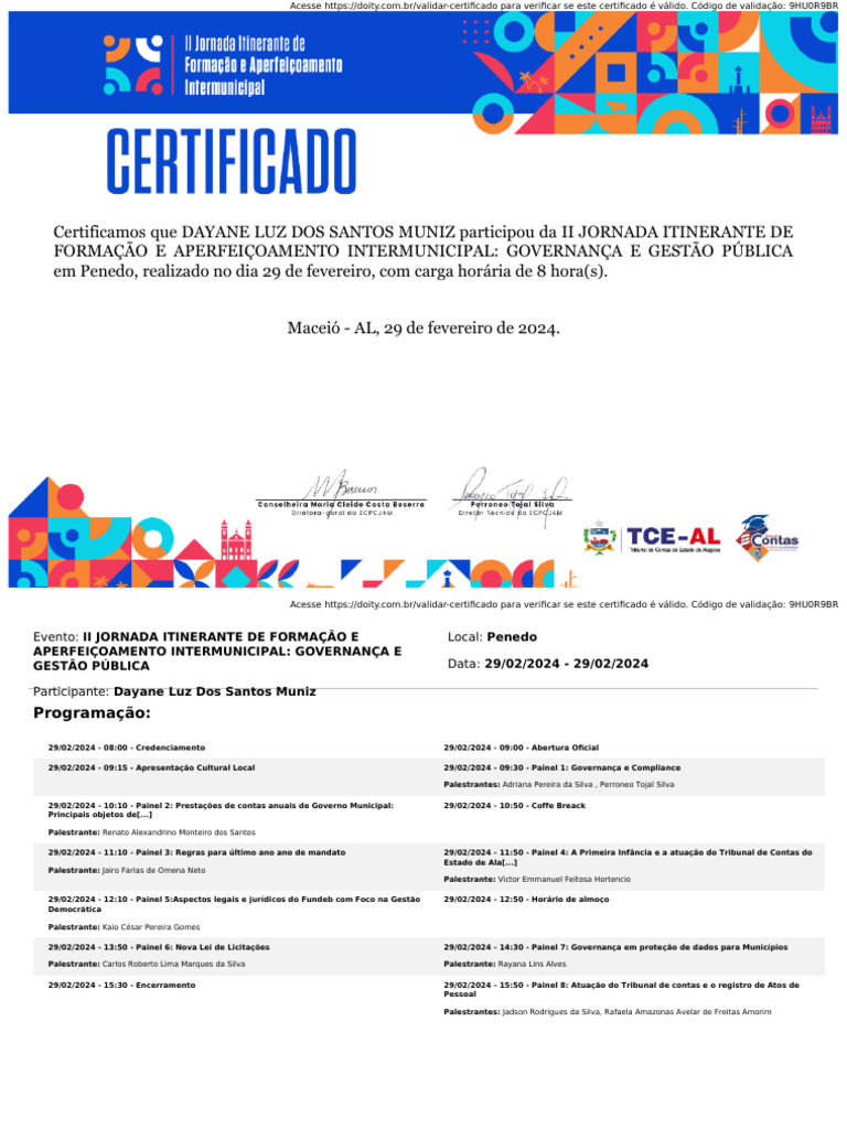 Certificado Participacao lB1gJ | PDF | Negócios