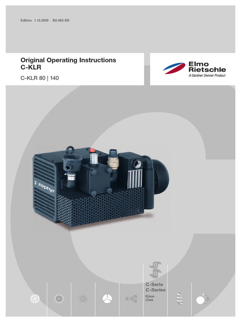 C-KLR - Operating Manual | PDF | Pump | Mechanical Engineering