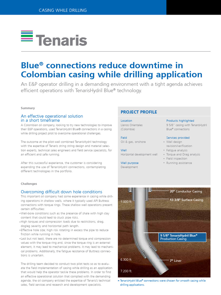 Blue Connections Reduce Downtime in Colombian Casing While Drilling ...
