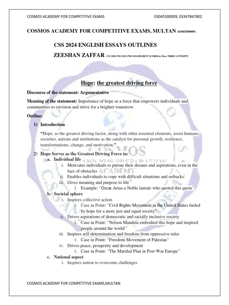 Css 2024 English Essay Paper Analysis | PDF | Creativity | Globalization