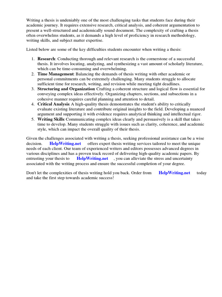 Thesis With Points Listed | Download Free PDF | Thesis | Critical Thinking