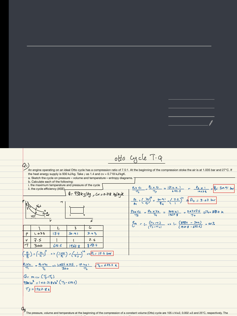 Otto Cycle | PDF | Physics | Energy Technology