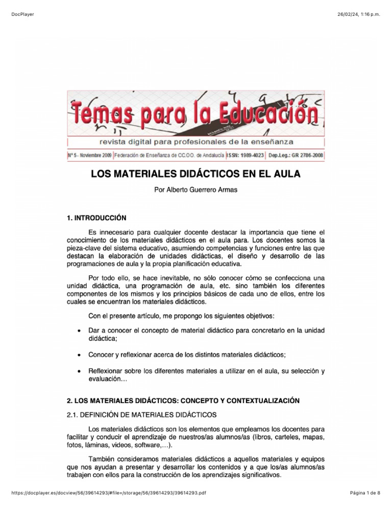 Materiales Didacticos | PDF