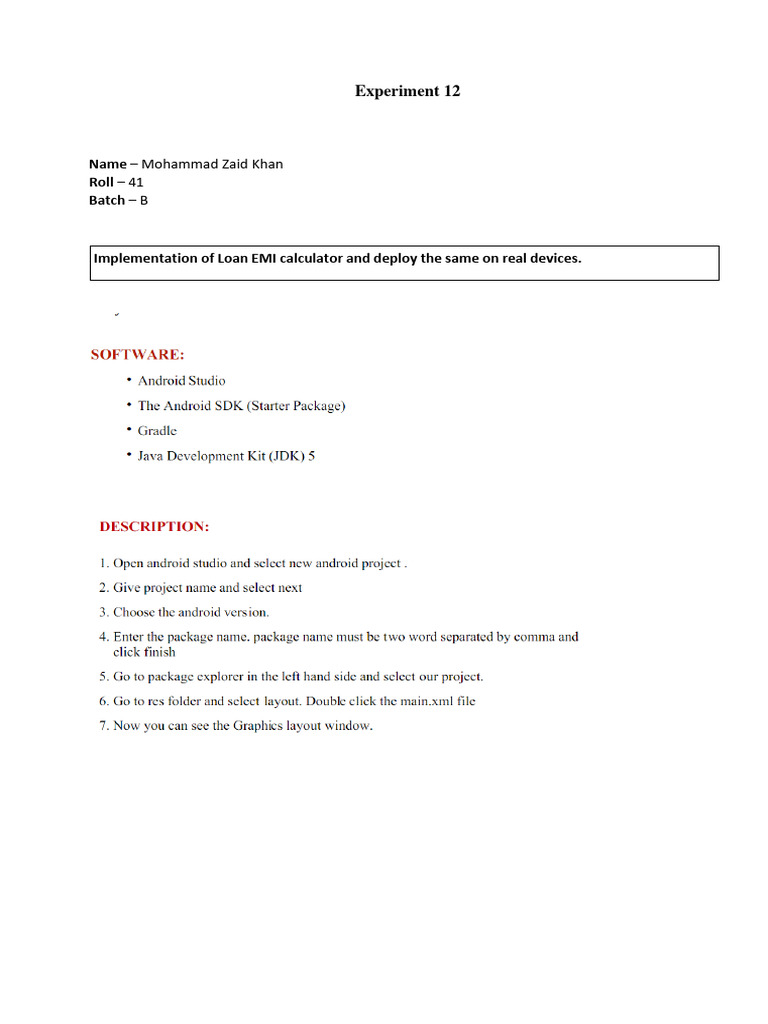 41 MC Experiment 12 | PDF | Android (Operating System) | Computer Programming