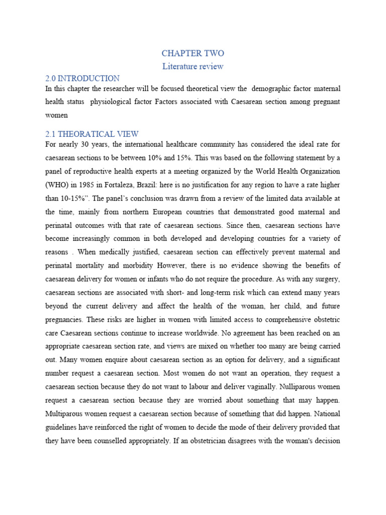 Chapter Two | PDF | Caesarean Section | Childbirth
