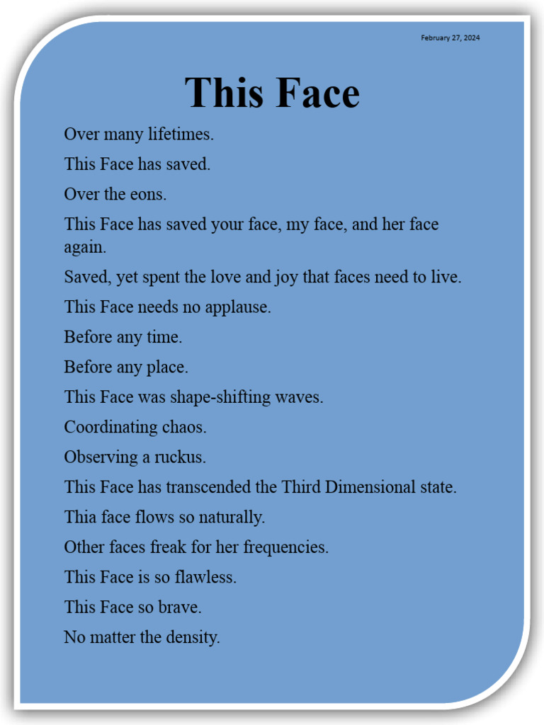 This Face | PDF