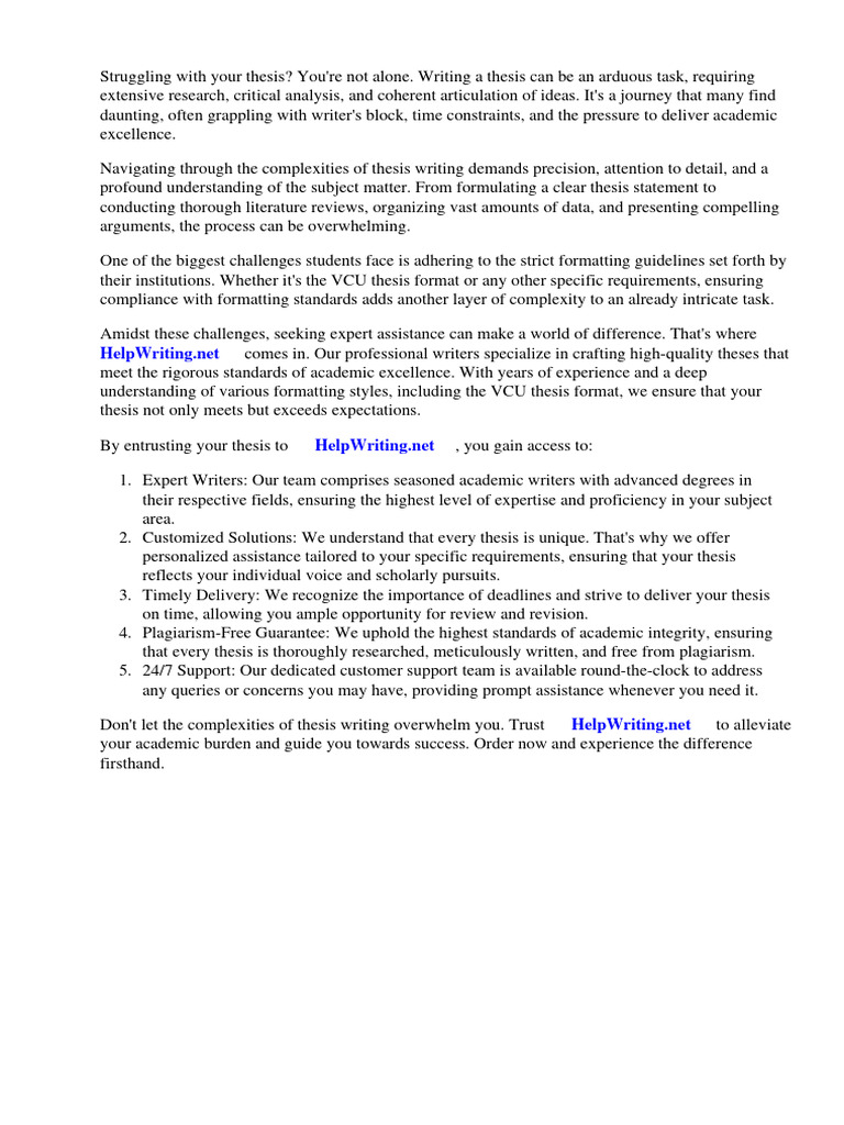 Vcu Thesis Format | Download Free PDF | Thesis | Citation