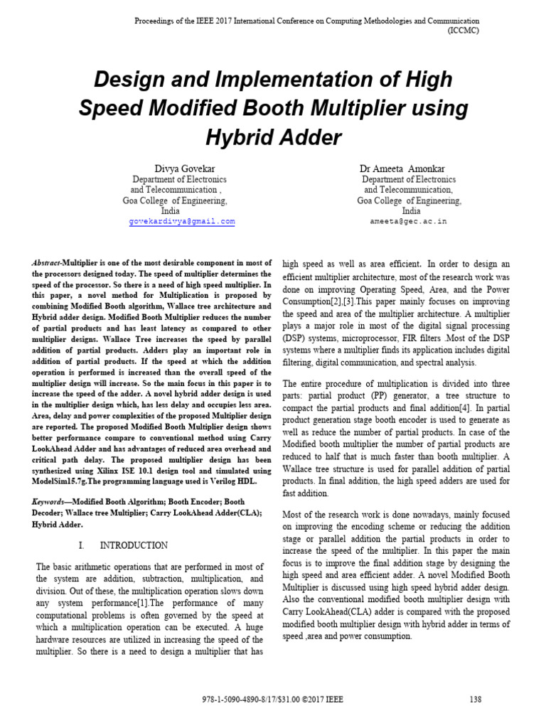 Design and Implementation of High | PDF | Digital Signal Processing | Computer Science