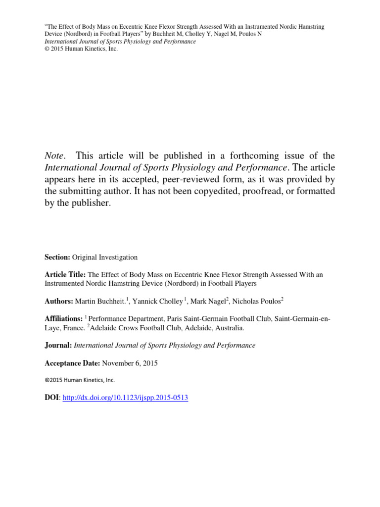 Buchheit 2015 | PDF | Errors And Residuals | Dependent And Independent Variables