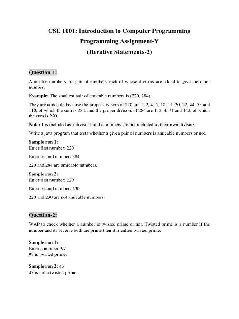 Programming Assignment 5 | PDF | Sequence | Prime Number